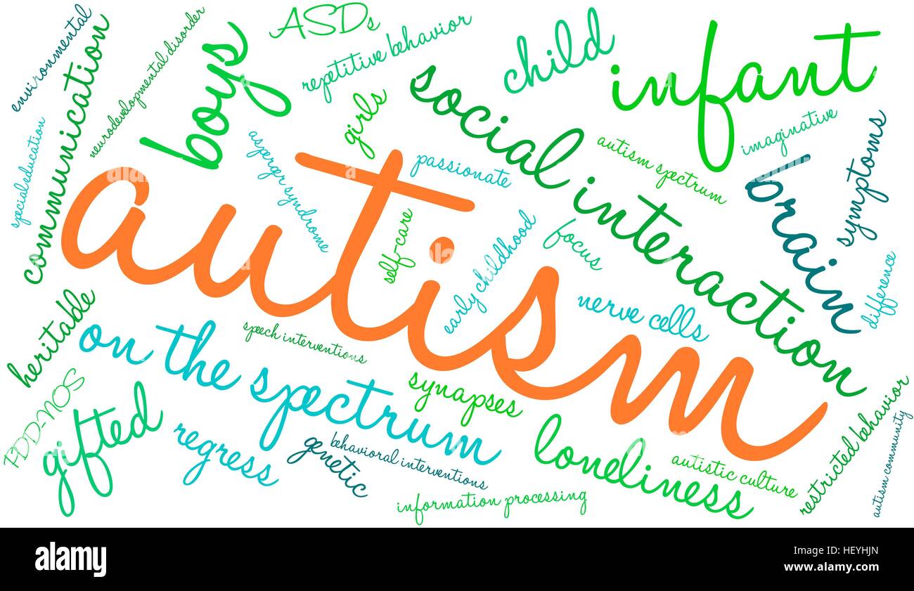 Autism word cloud on a white background Stock Vector Image & Art - Alamy