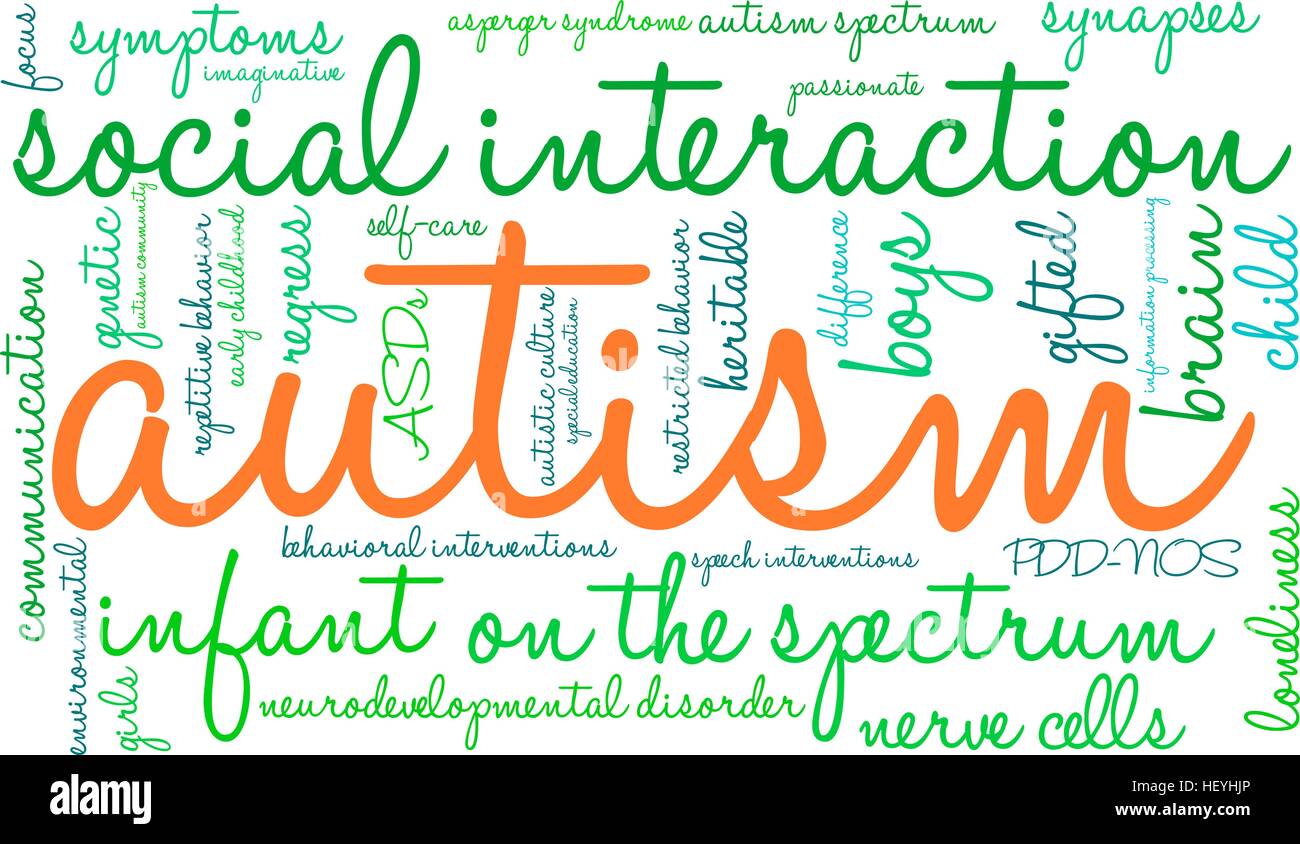 Autism word cloud on a white background Stock Vector Image & Art - Alamy