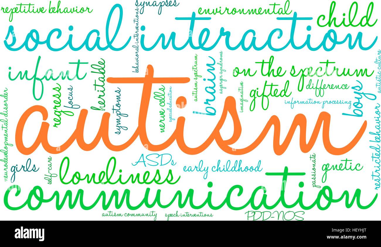 Autism word cloud on a white background Stock Vector Image & Art - Alamy