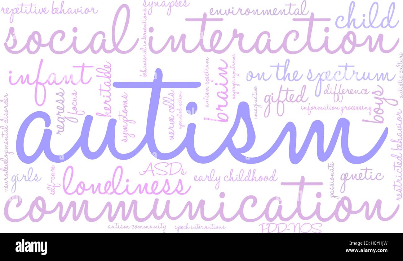 Autism word cloud on a white background Stock Vector Image & Art - Alamy
