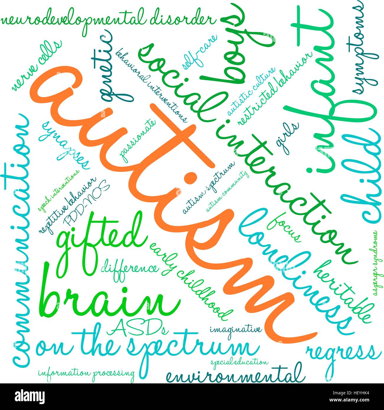 Autism word cloud on a white background Stock Vector Image & Art - Alamy