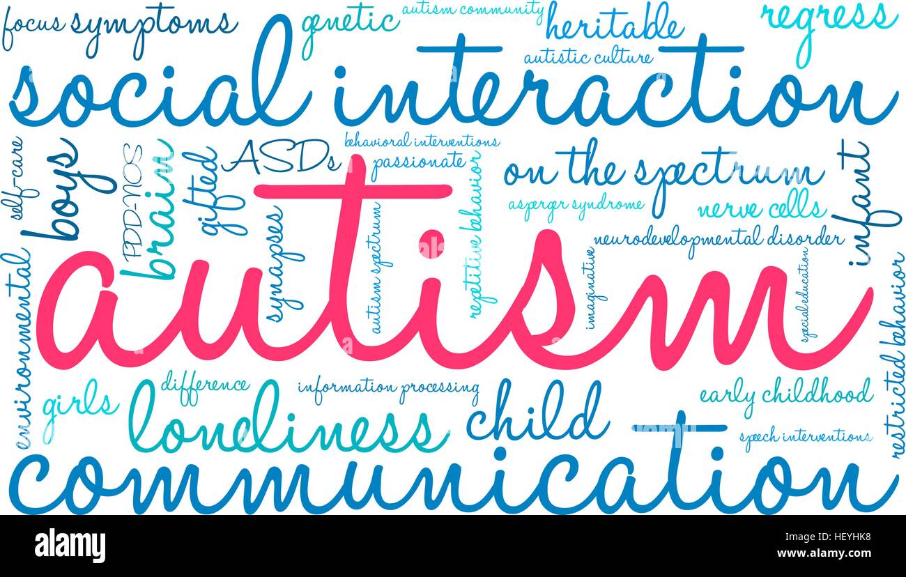 Autism word cloud on a white background Stock Vector Image & Art - Alamy