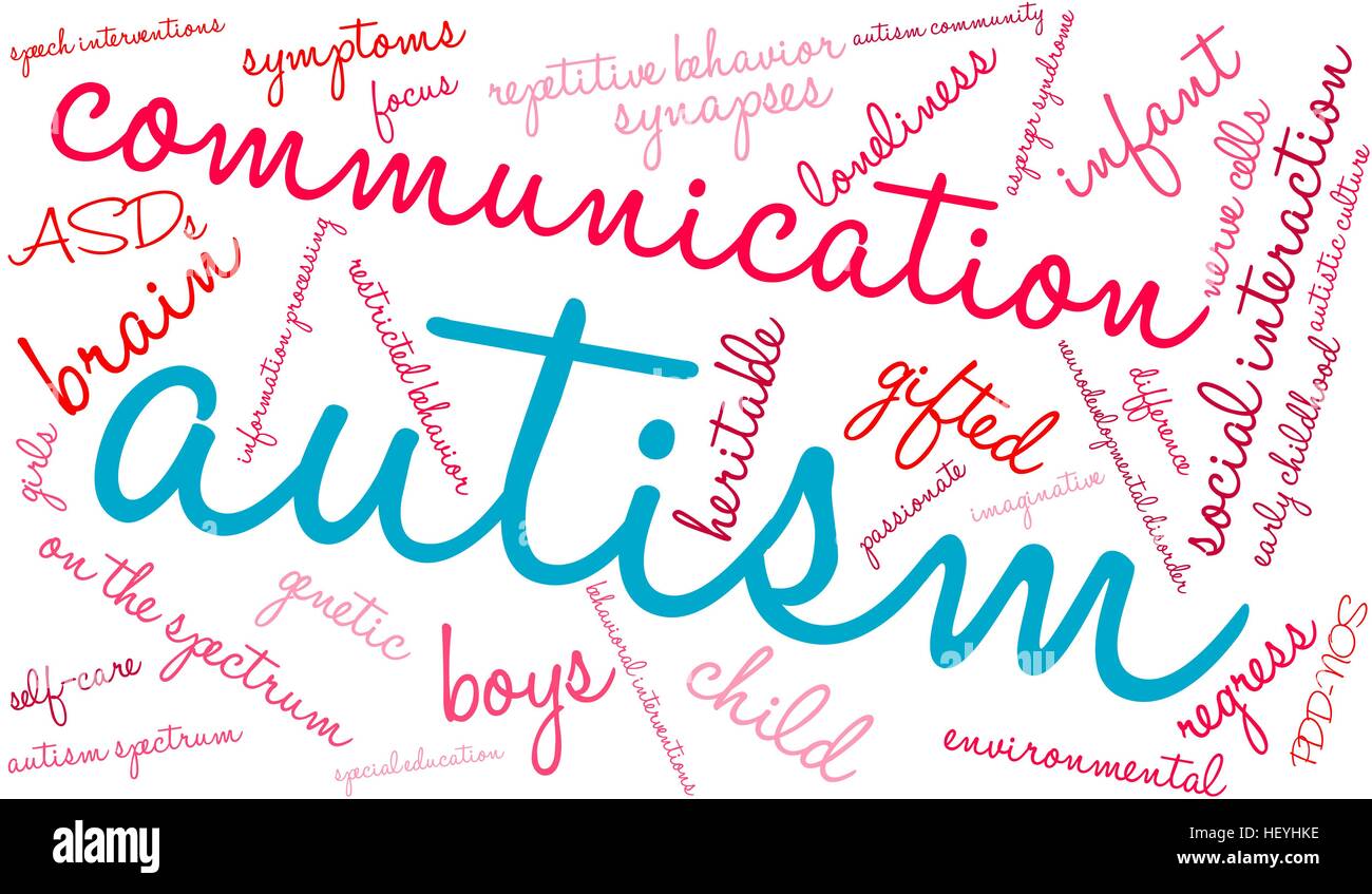 Autism word cloud on a white background Stock Vector Image & Art - Alamy