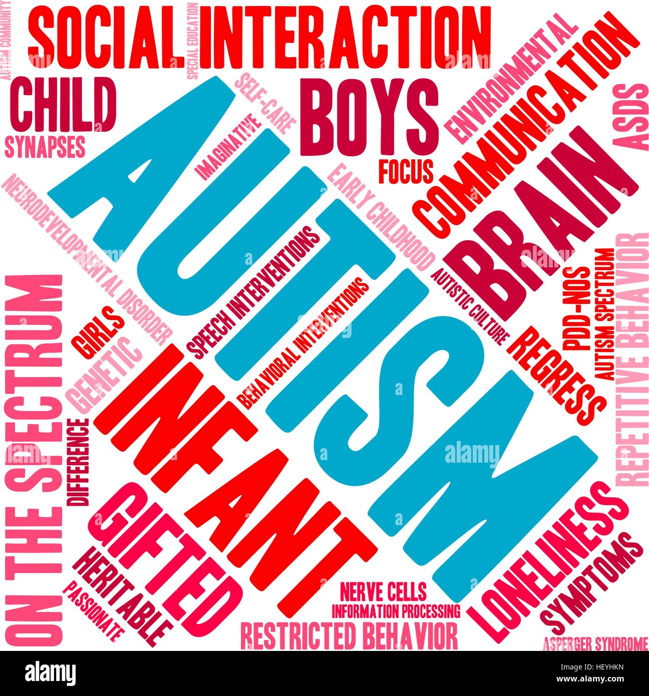 Autism word cloud on a white background Stock Vector Image & Art - Alamy