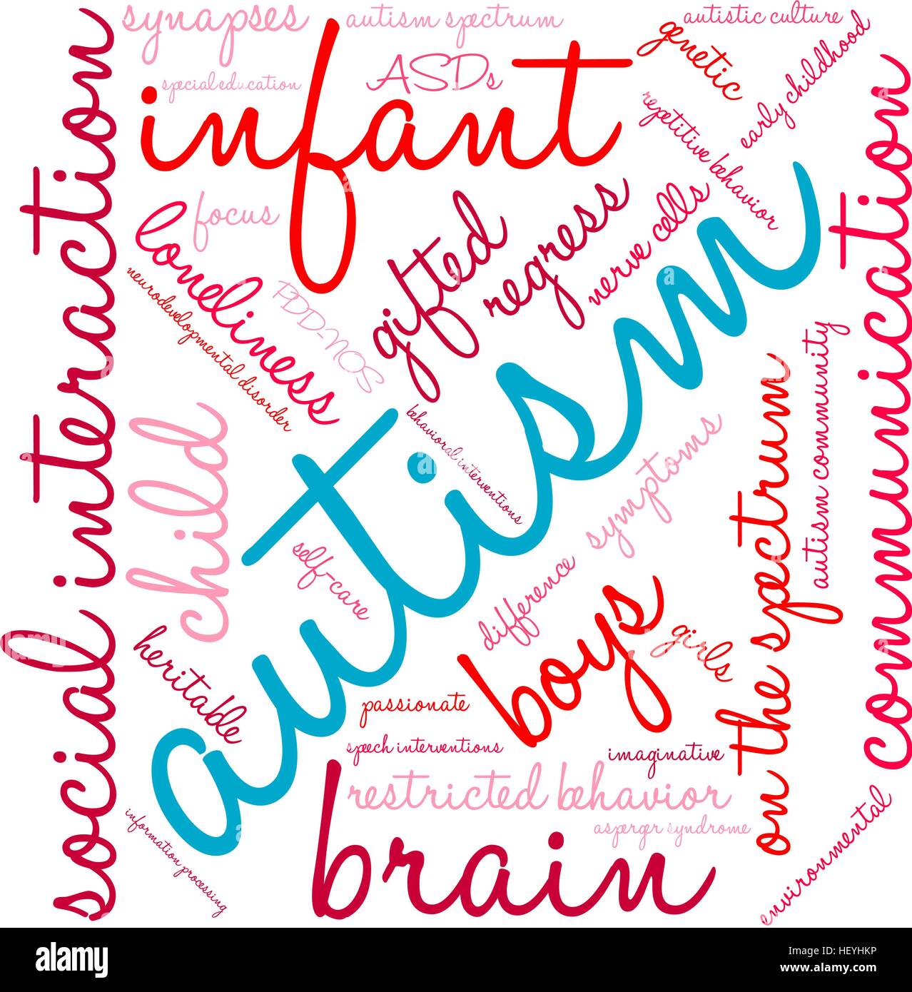 Autism word cloud on a white background Stock Vector Image & Art - Alamy