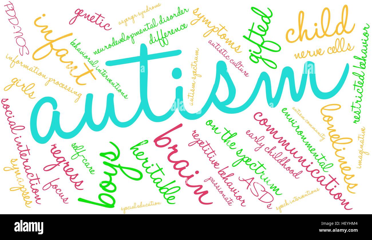 Autism word cloud on a white background Stock Vector Image & Art - Alamy