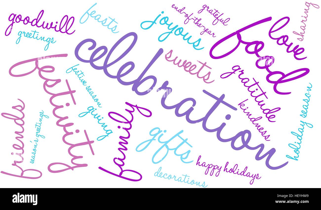Celebration word cloud on a white background Stock Vector Image & Art ...