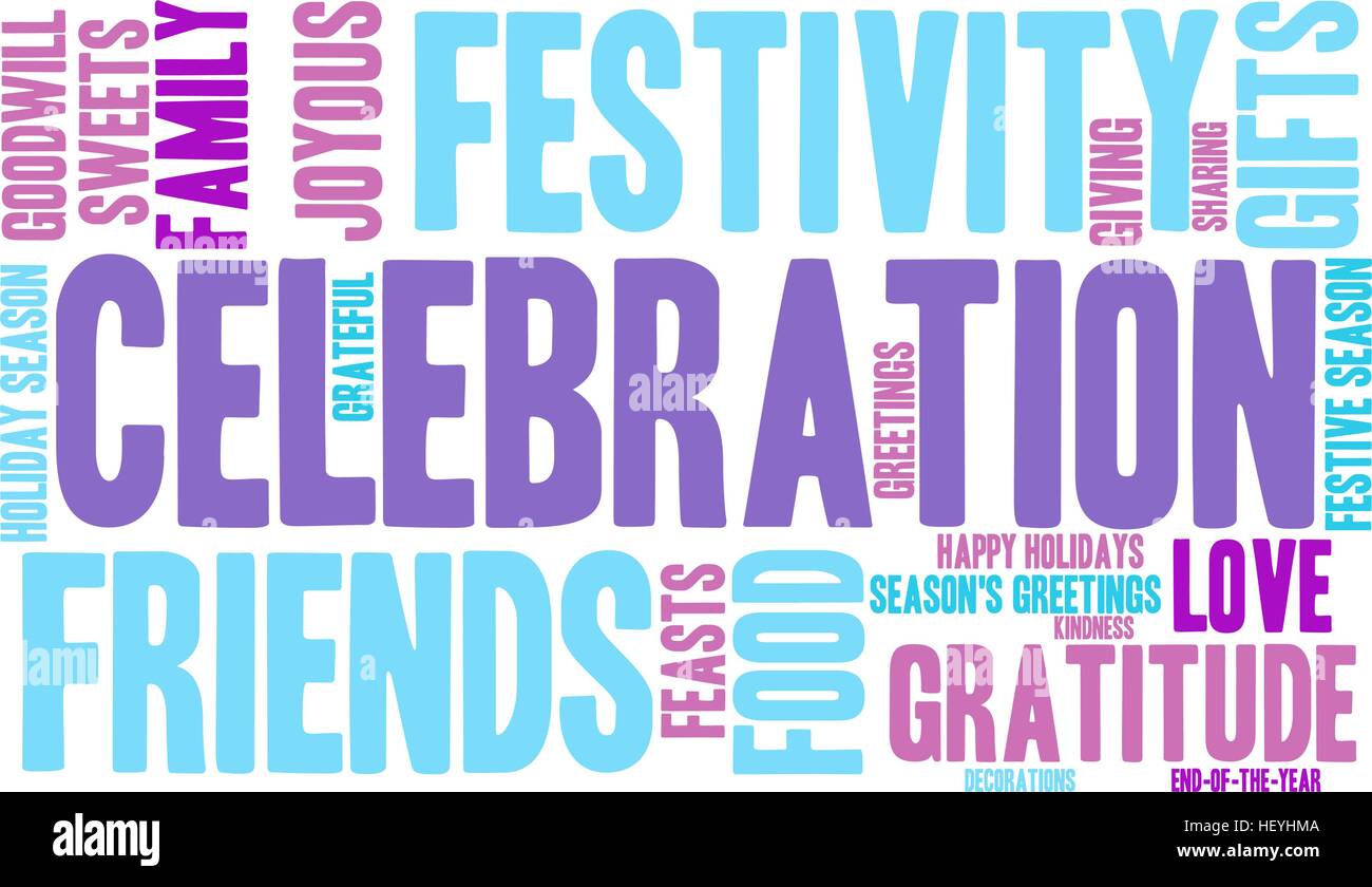 Celebration word cloud on a white background Stock Vector Image & Art ...