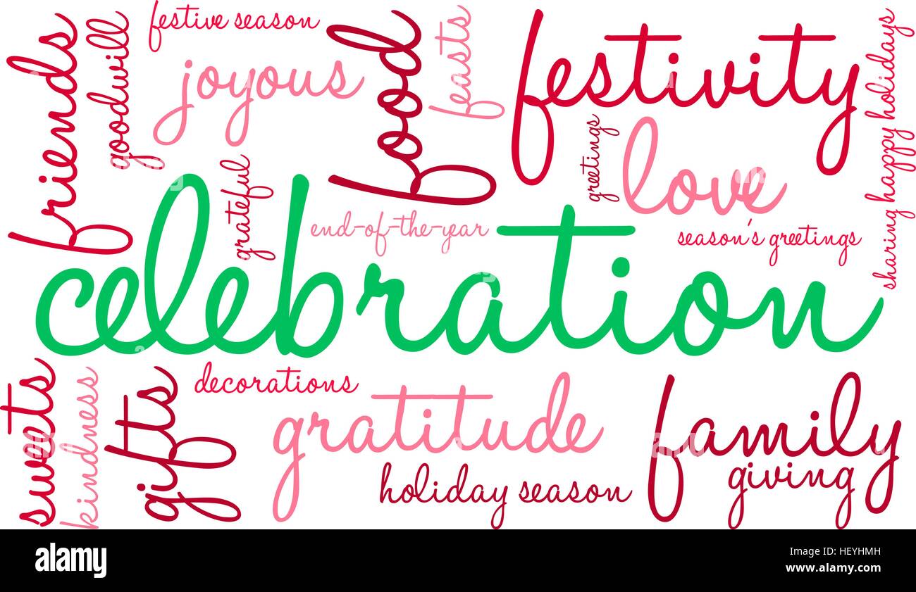 Celebration word cloud on a white background Stock Vector Image & Art ...