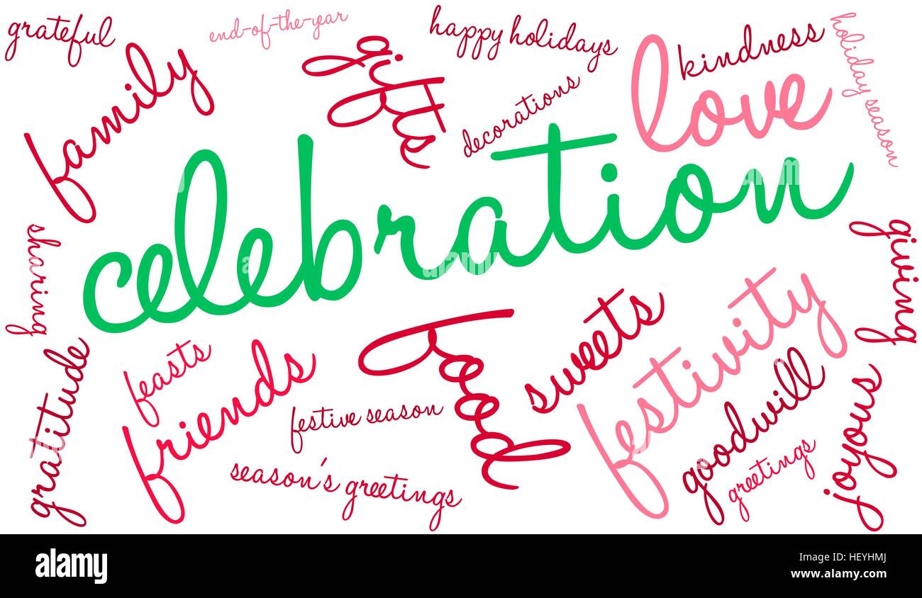 Celebration word cloud on a white background Stock Vector Image & Art ...