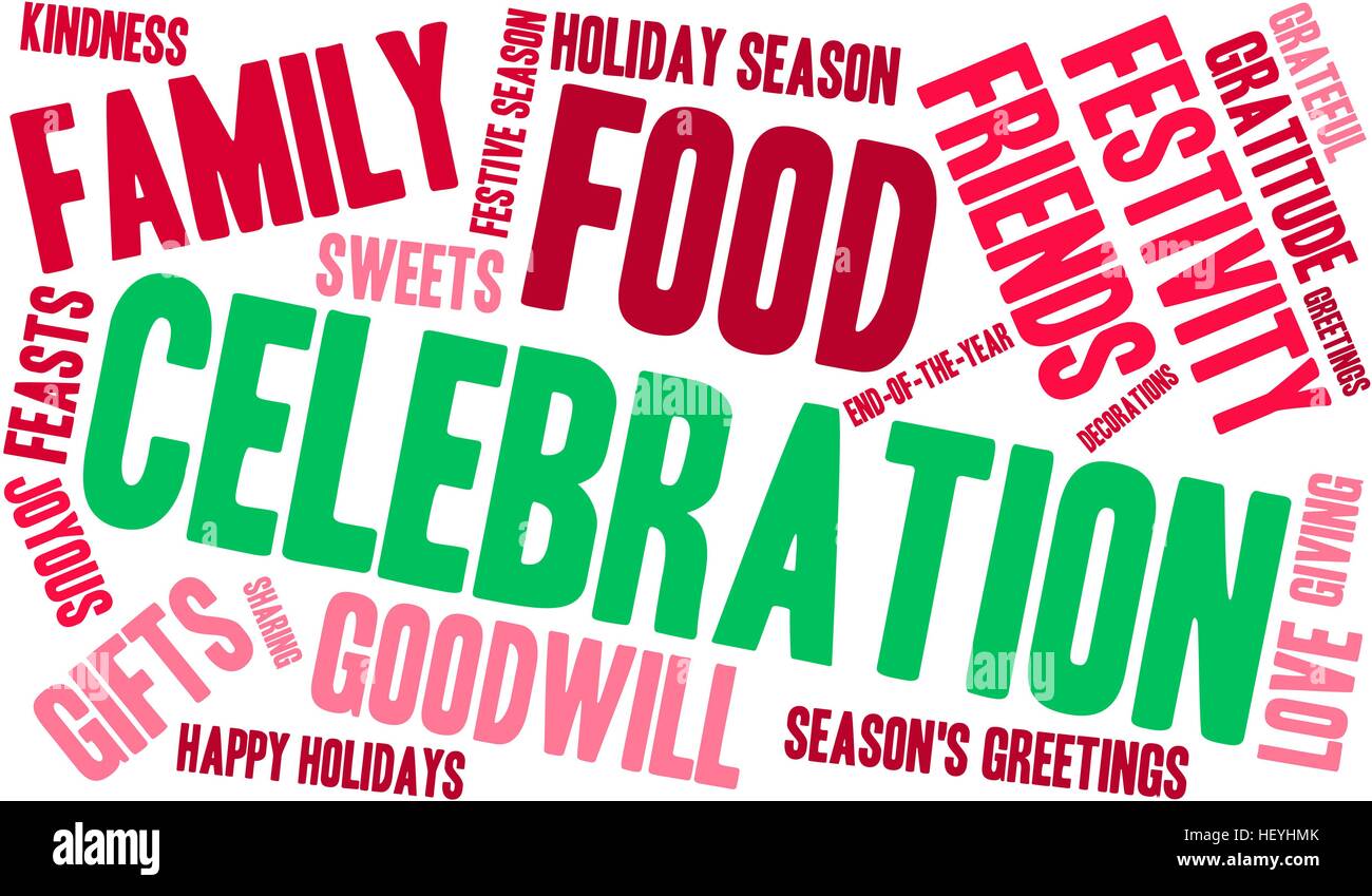 Celebration word cloud on a white background Stock Vector Image & Art ...
