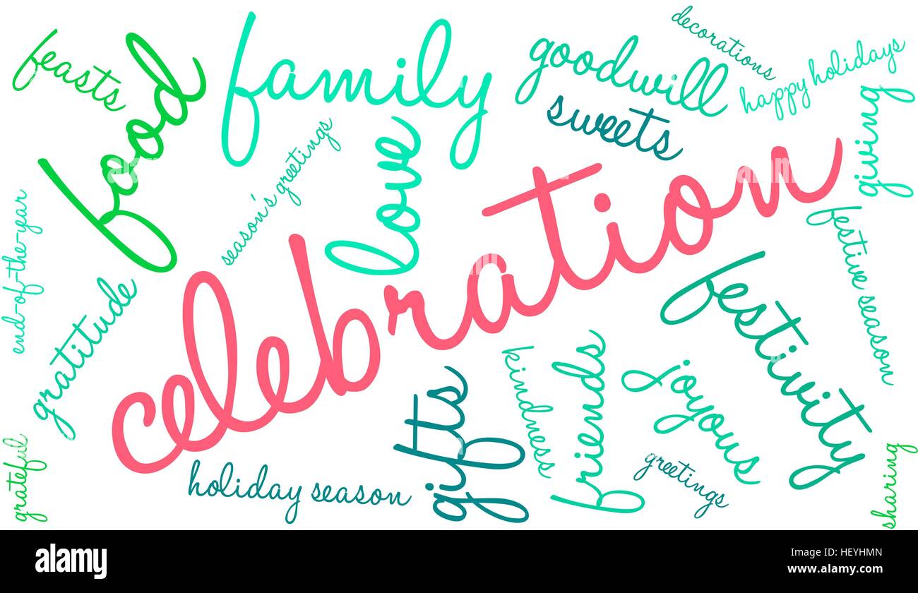 Celebration word cloud on a white background Stock Vector Image & Art ...