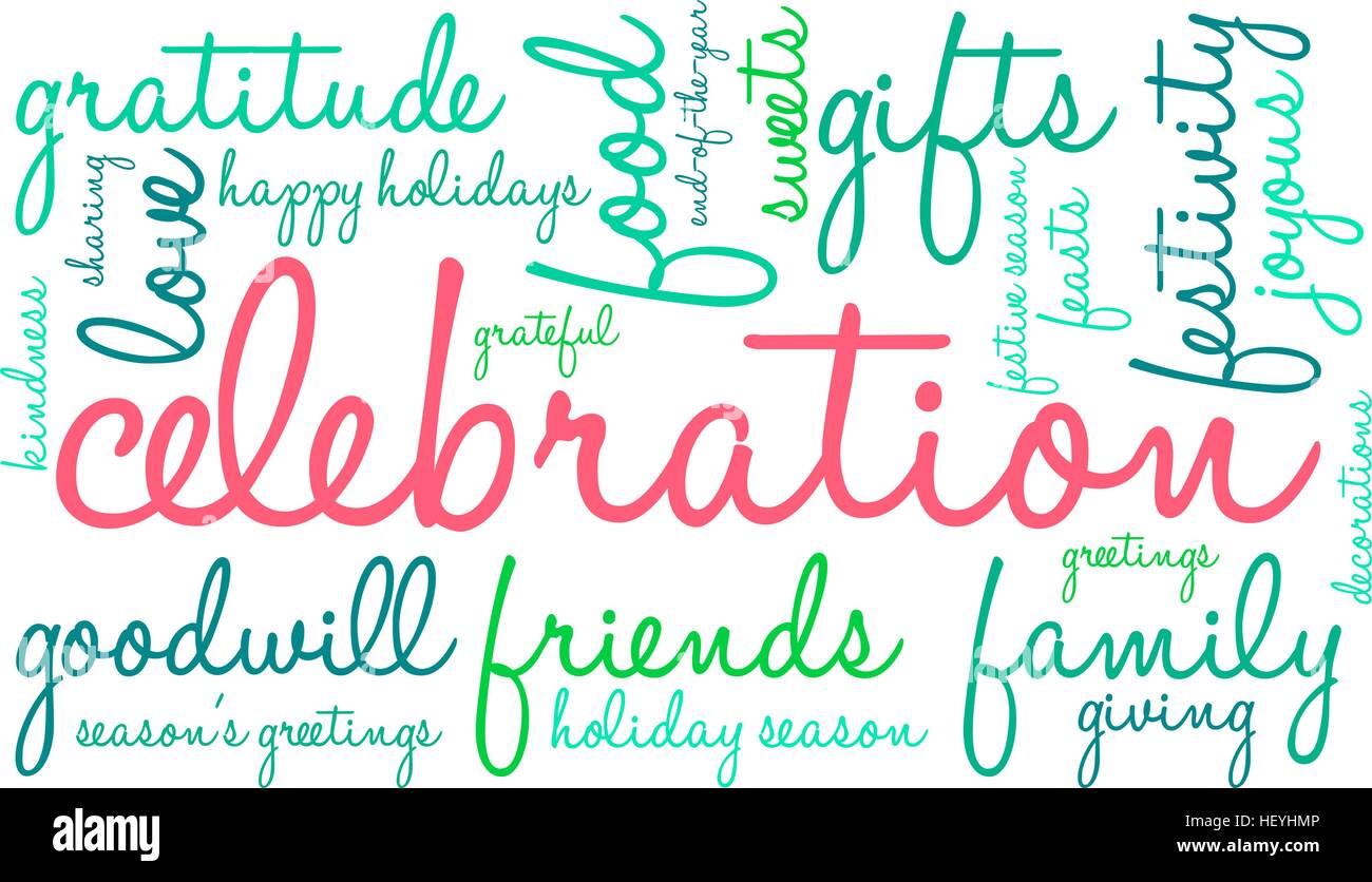 Celebration word cloud on a white background Stock Vector Image & Art ...