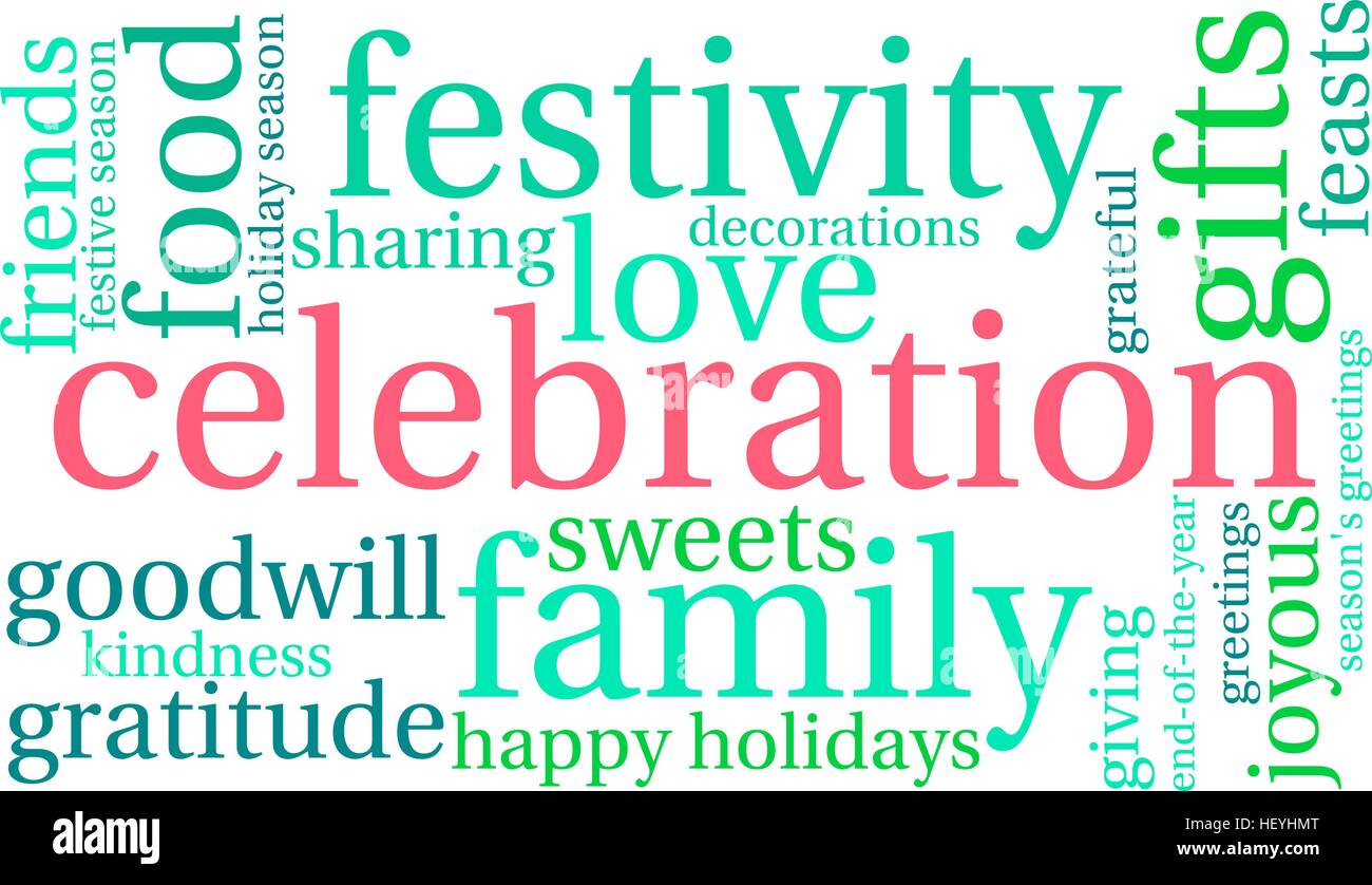 Celebration word cloud on a white background Stock Vector Image & Art ...