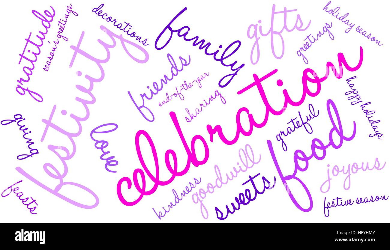Celebration word cloud on a white background Stock Vector Image & Art ...