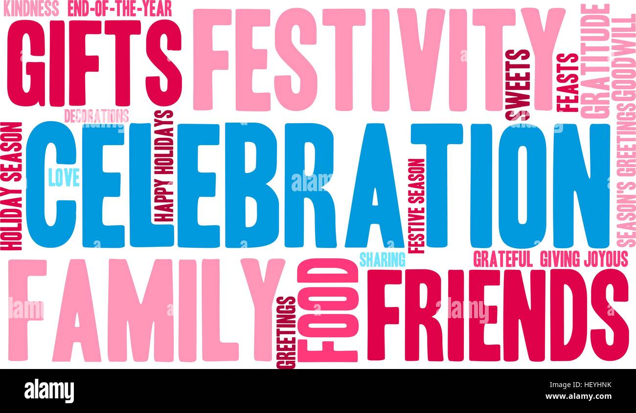 Celebration word cloud on a white background Stock Vector Image & Art ...