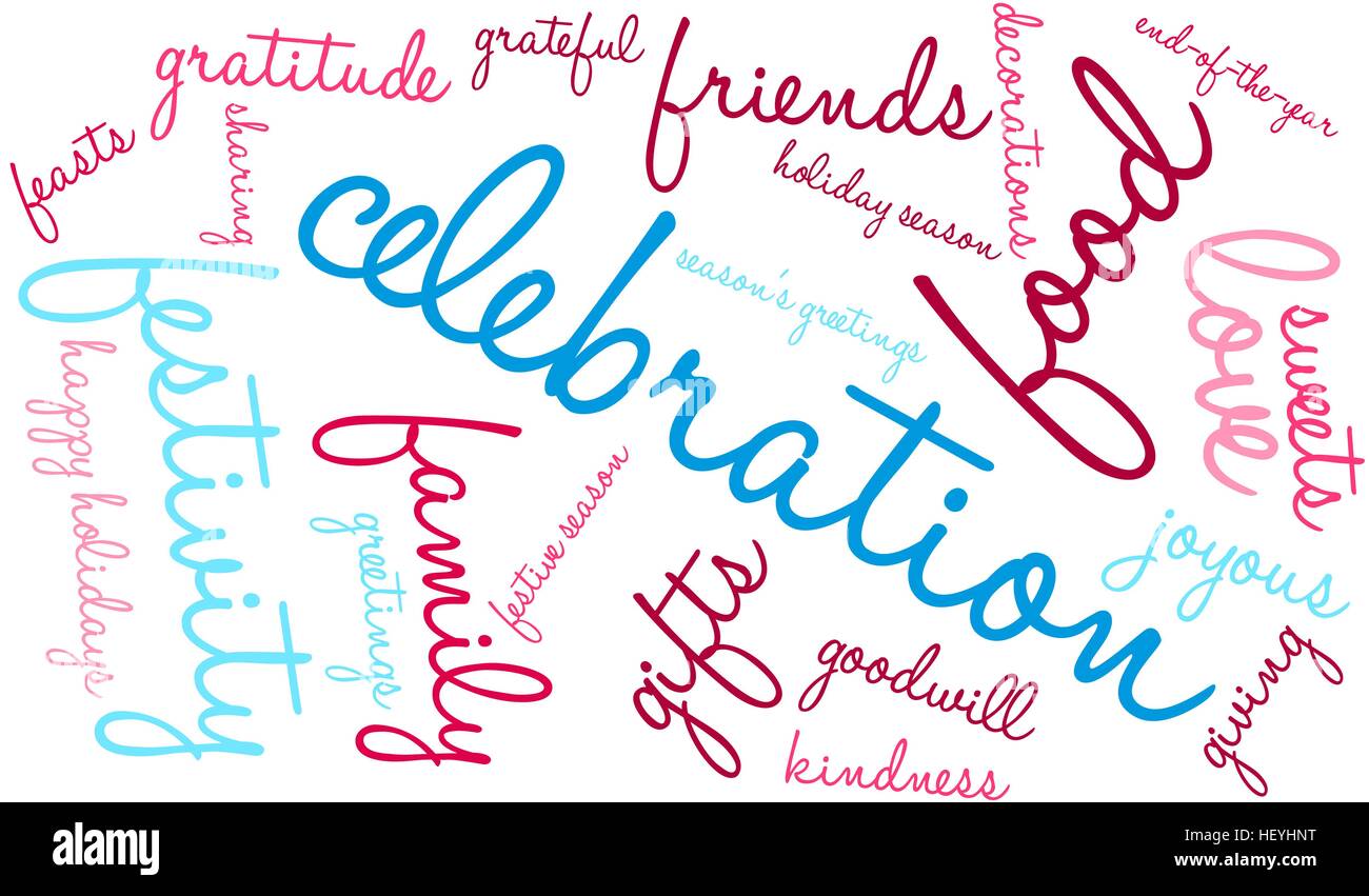 Celebration word cloud on a white background Stock Vector Image & Art ...