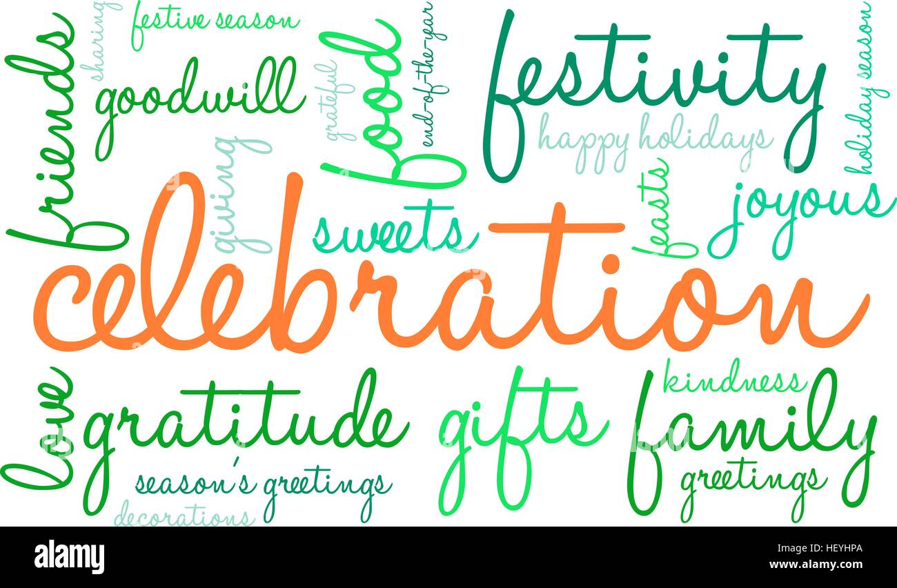 Celebration word cloud on a white background Stock Vector Image & Art ...