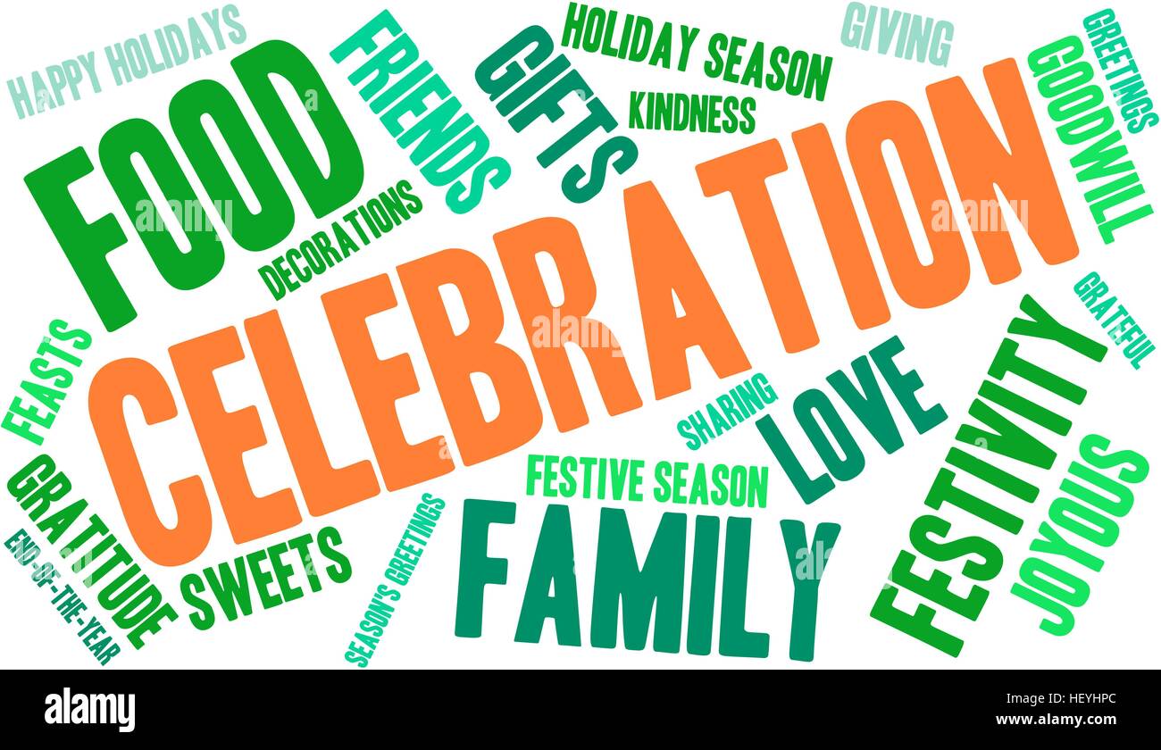 Celebration word cloud on a white background Stock Vector Image & Art ...