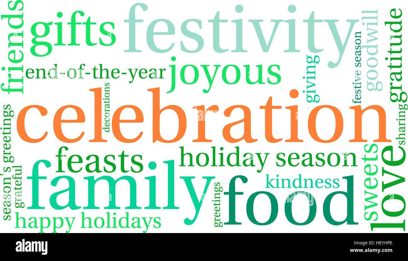 Celebration word cloud on a white background Stock Vector Image & Art ...