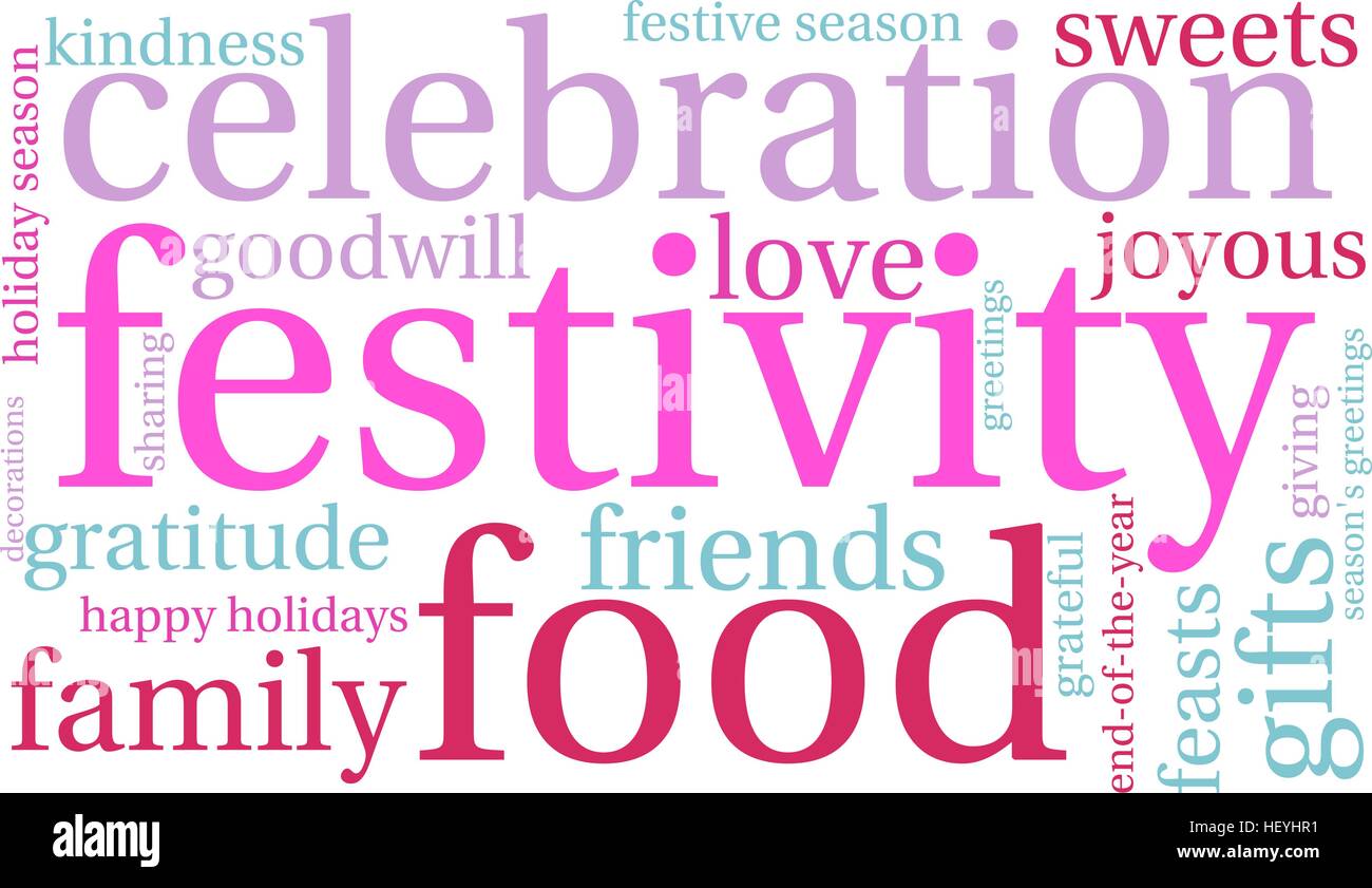 Festivity word cloud on a white background Stock Vector Image & Art - Alamy