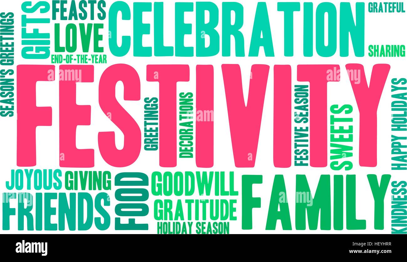 Festivity word cloud on a white background Stock Vector Image & Art - Alamy