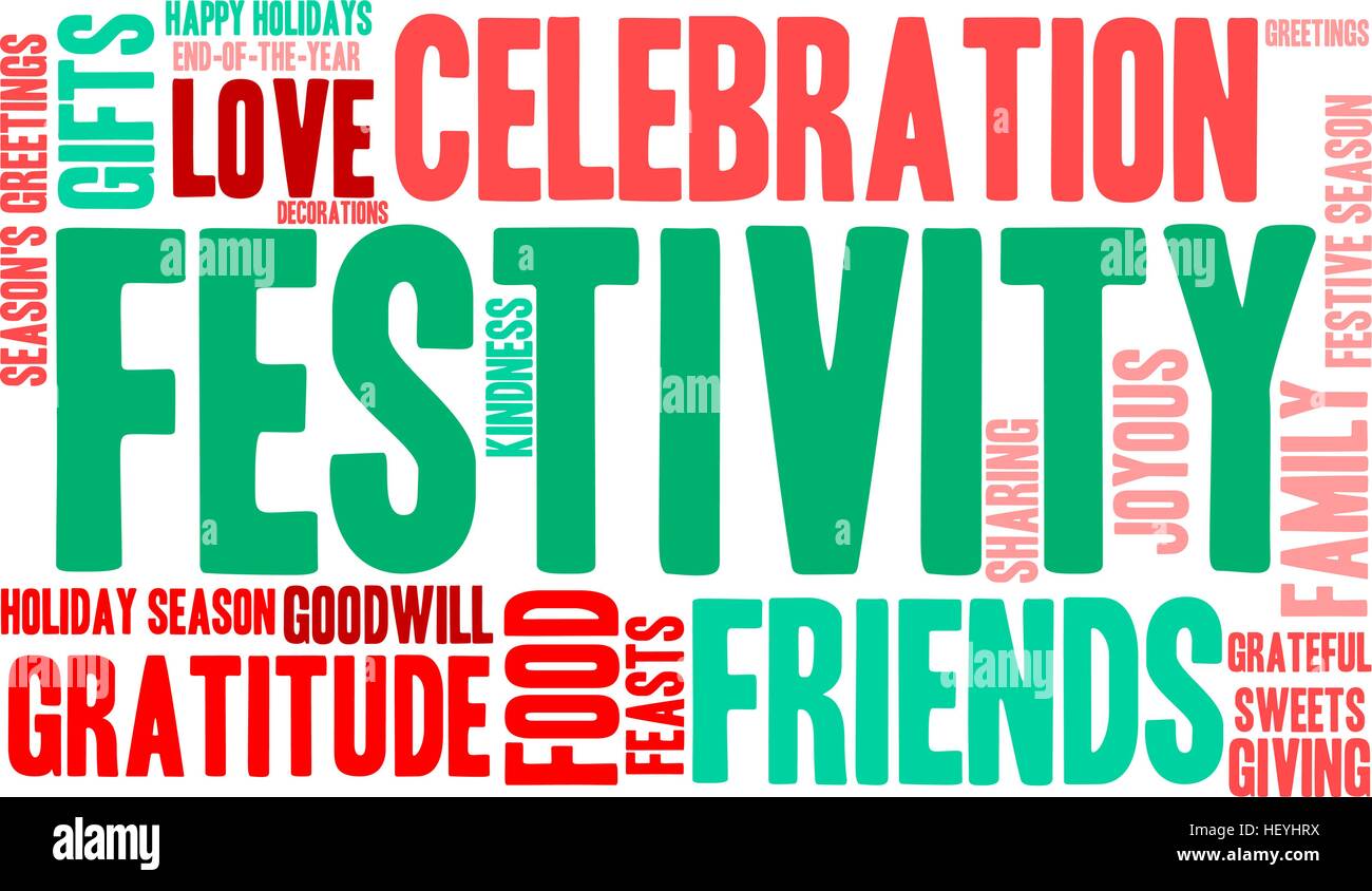 Festivity word cloud on a white background Stock Vector Image & Art - Alamy