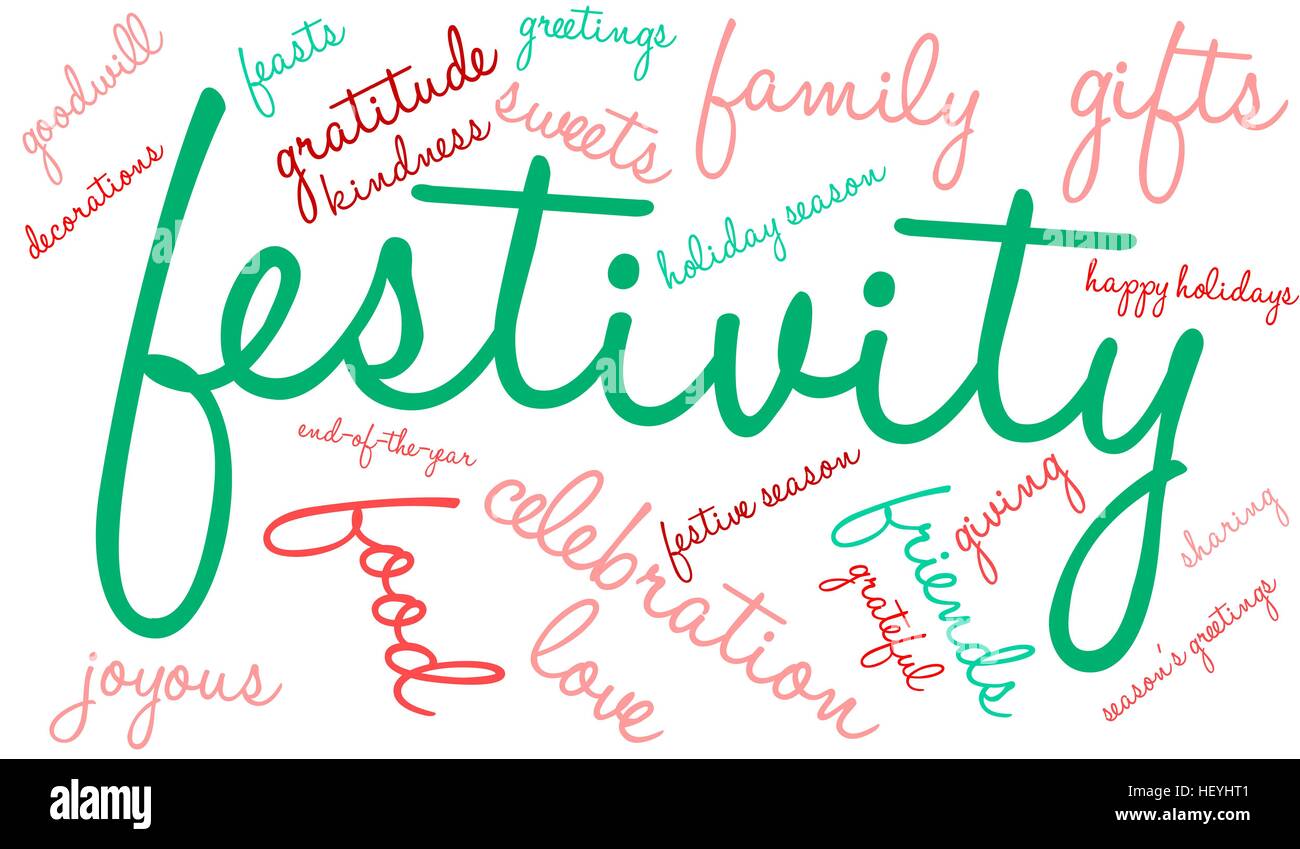 Festivity word cloud on a white background Stock Vector Image & Art - Alamy