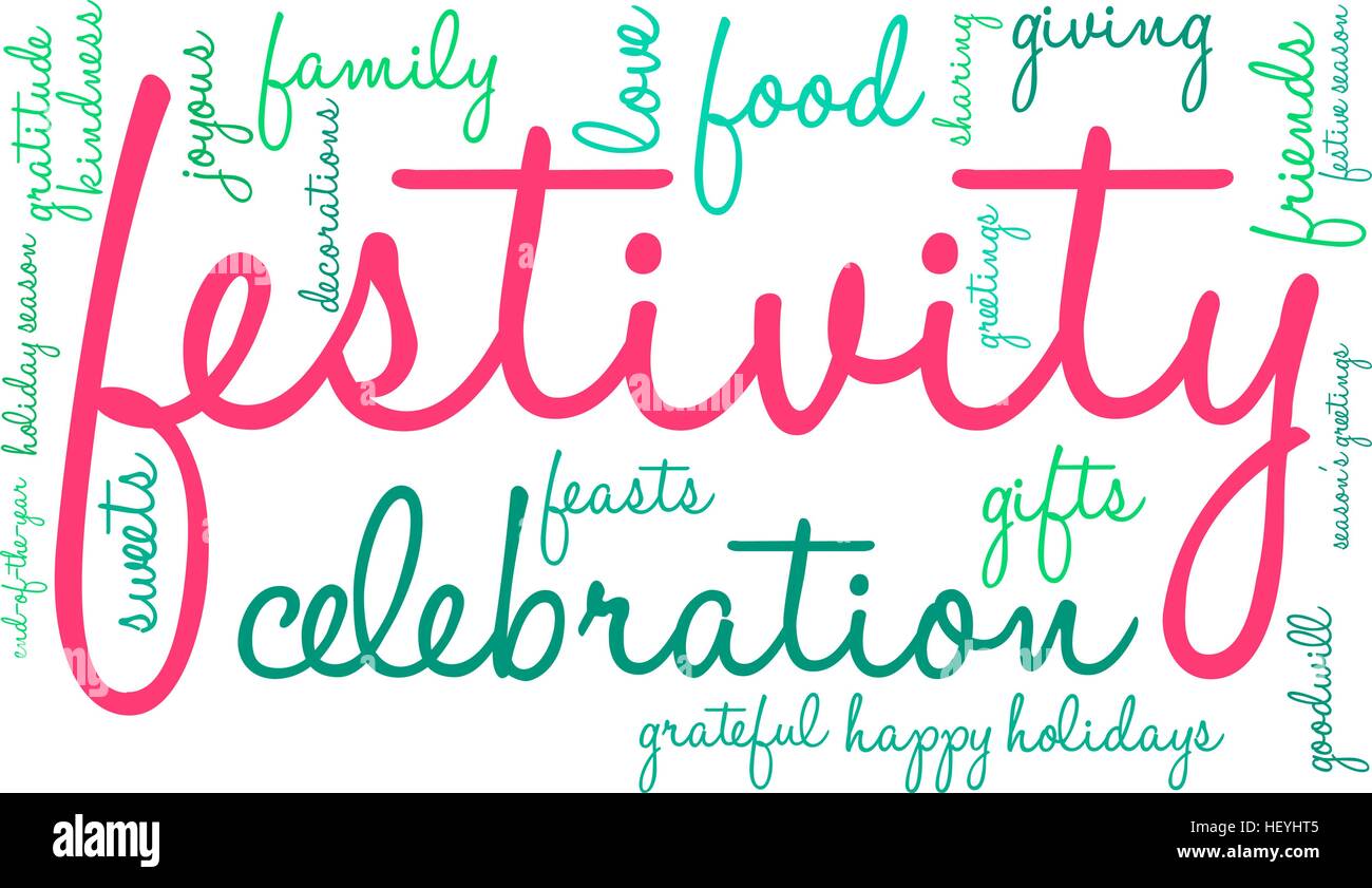 Festivity word cloud on a white background Stock Vector Image & Art - Alamy