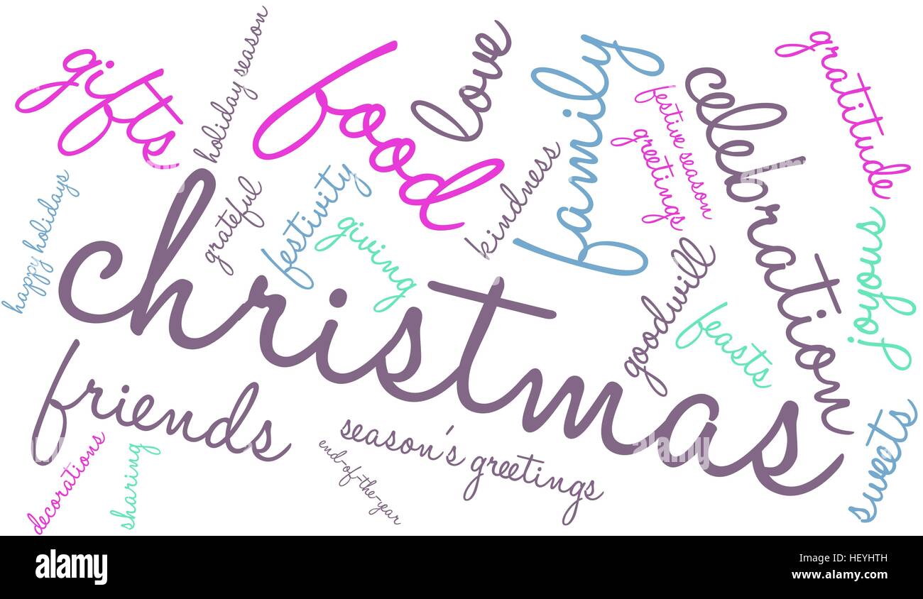Christmas word cloud on a white background Stock Vector Image & Art - Alamy