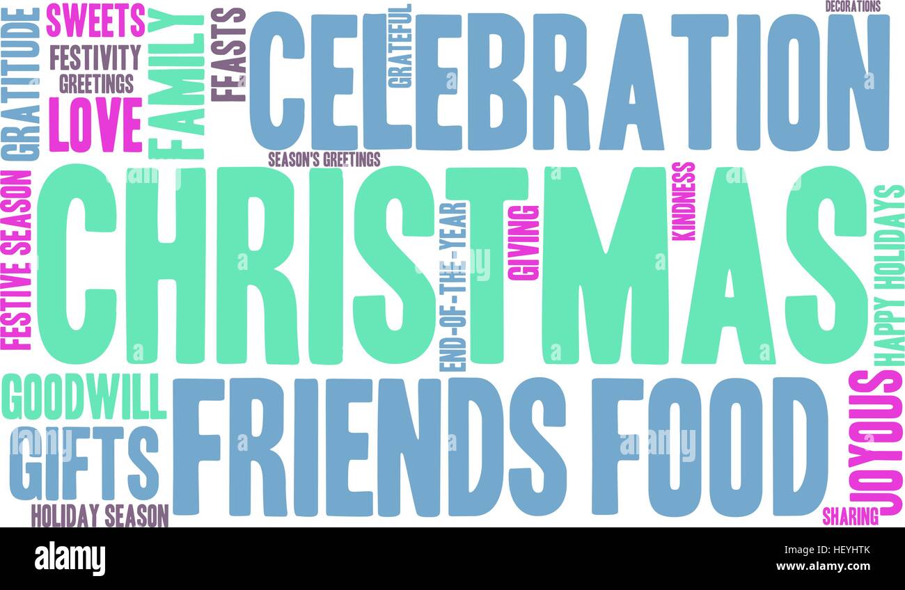 Christmas word cloud on a white background Stock Vector Image & Art - Alamy
