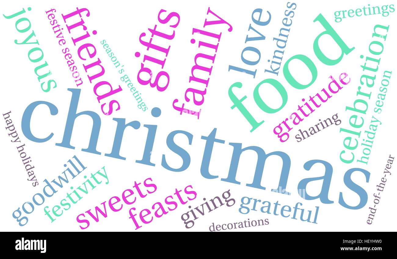 Christmas word cloud on a white background Stock Vector Image & Art - Alamy