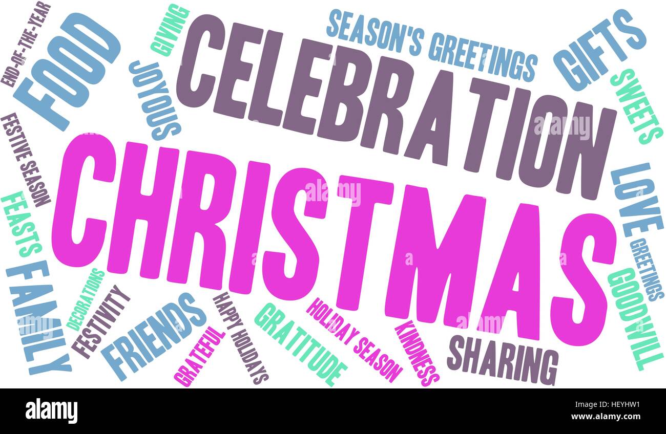 Christmas word cloud on a white background Stock Vector Image & Art - Alamy
