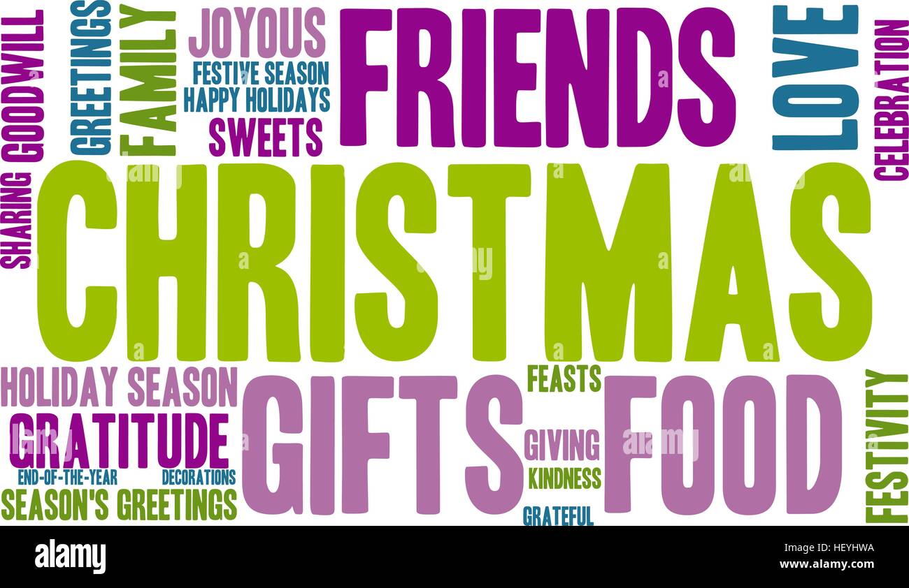 Christmas word cloud on a white background Stock Vector Image & Art - Alamy