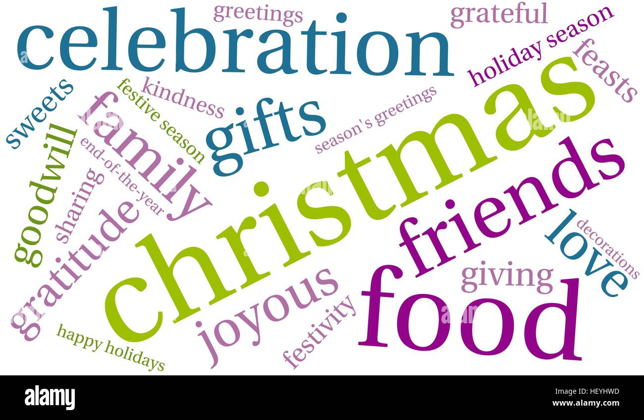 Christmas word cloud on a white background Stock Vector Image & Art - Alamy
