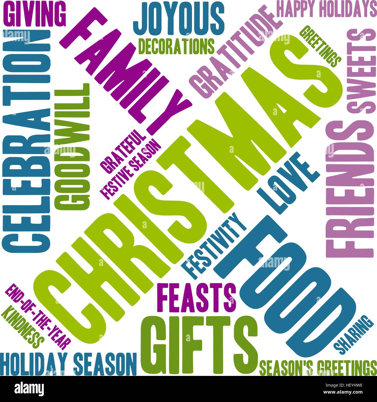 Christmas word cloud on a white background Stock Vector Image & Art - Alamy