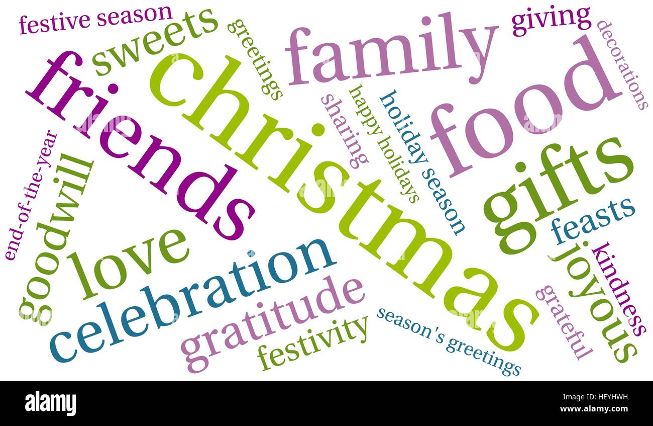 Christmas holidays word cloud on Stock Vector Images - Alamy