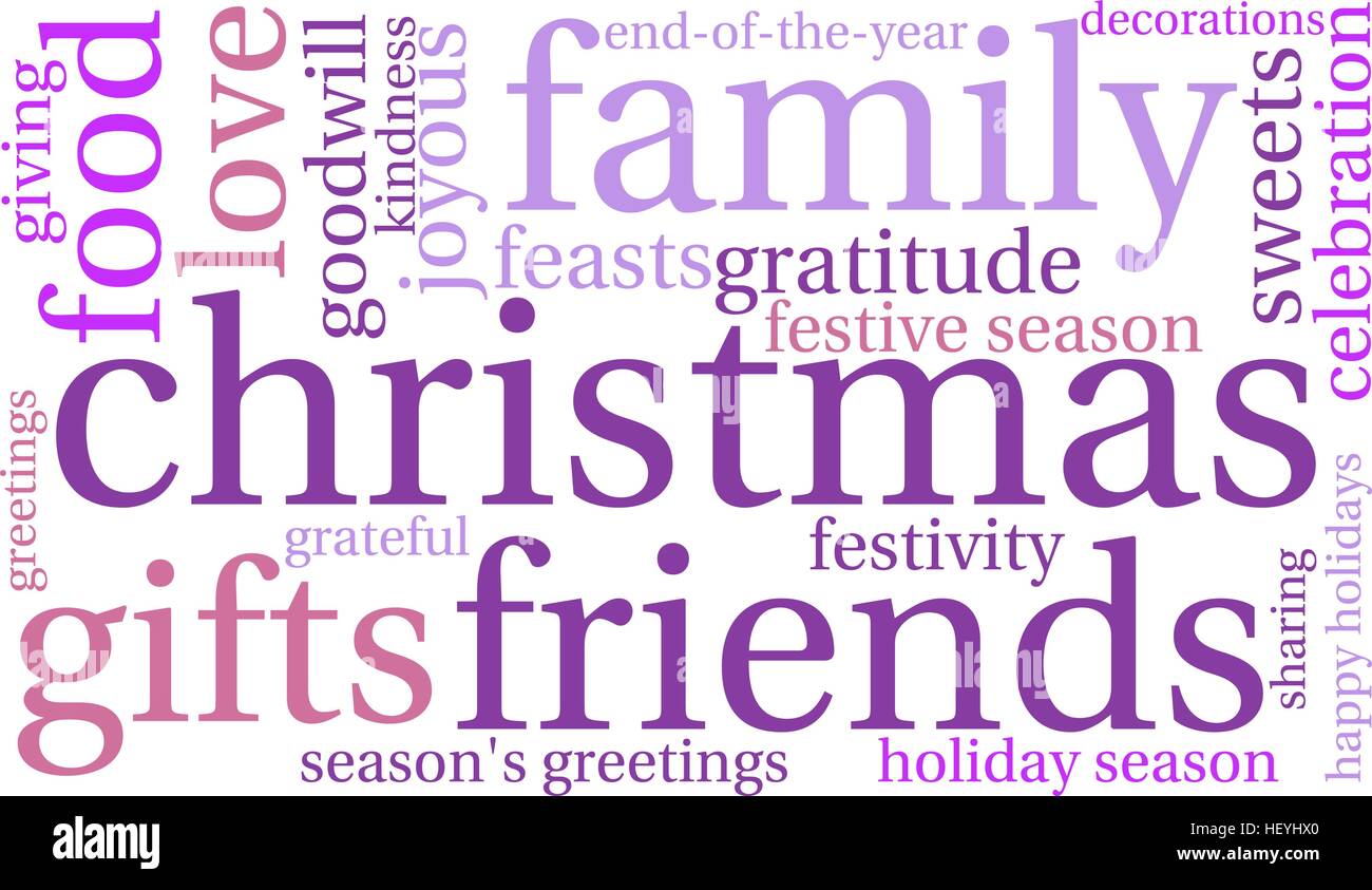 Christmas word cloud on a white background Stock Vector Image & Art - Alamy