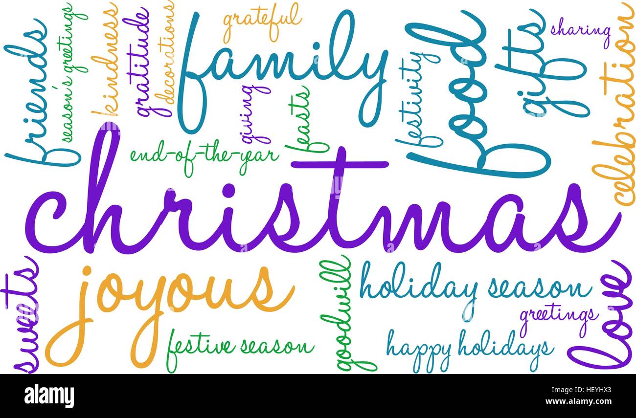 Christmas holidays word cloud on Stock Vector Images - Alamy