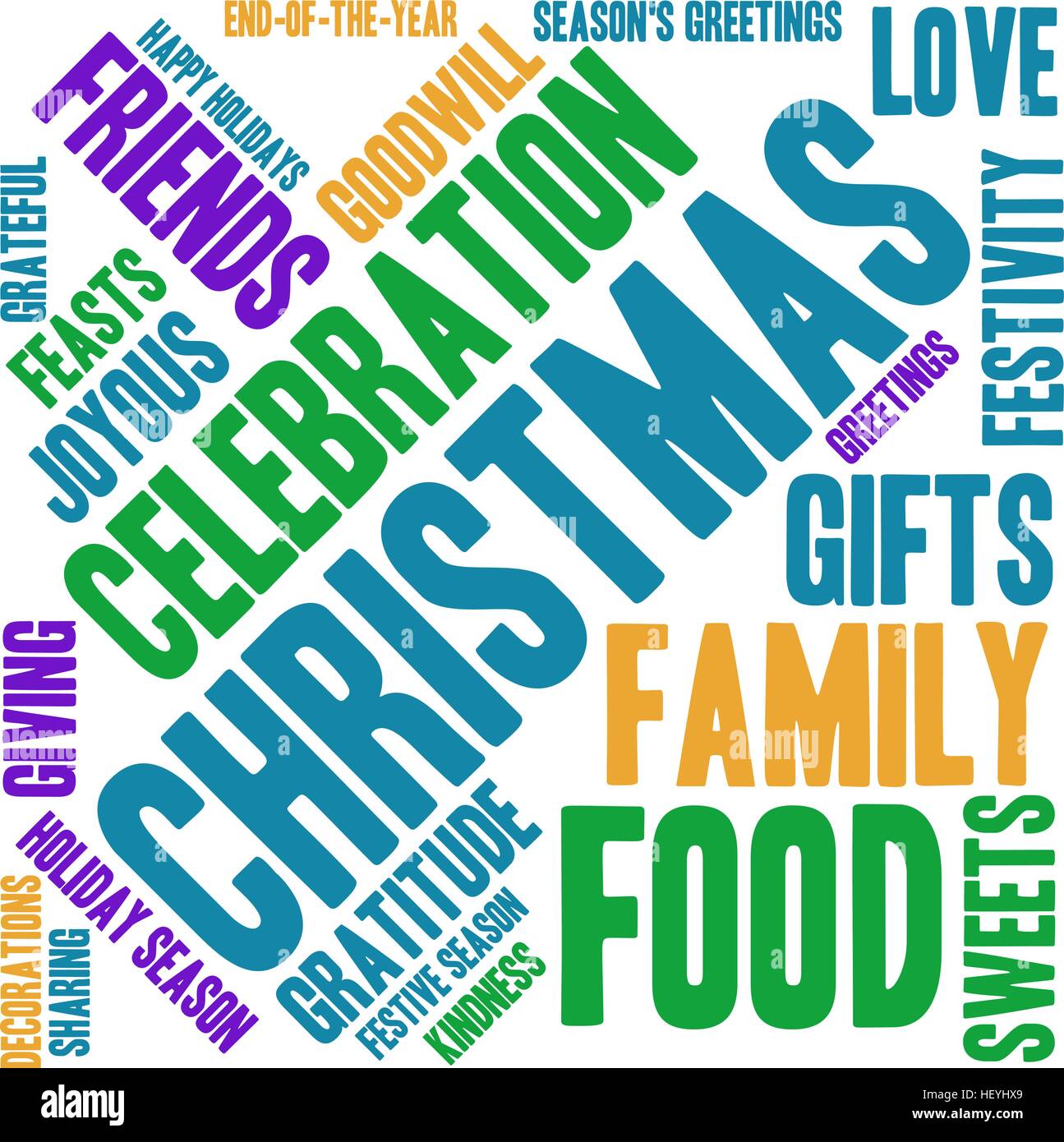 Christmas word cloud on a white background Stock Vector Image & Art - Alamy