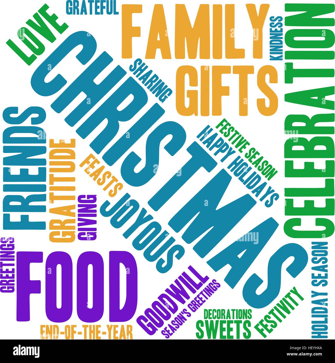 Christmas word cloud on a white background Stock Vector Image & Art - Alamy