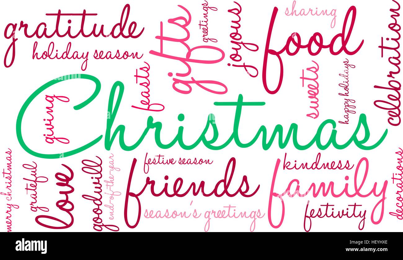 Christmas word cloud on a white background Stock Vector Image & Art - Alamy