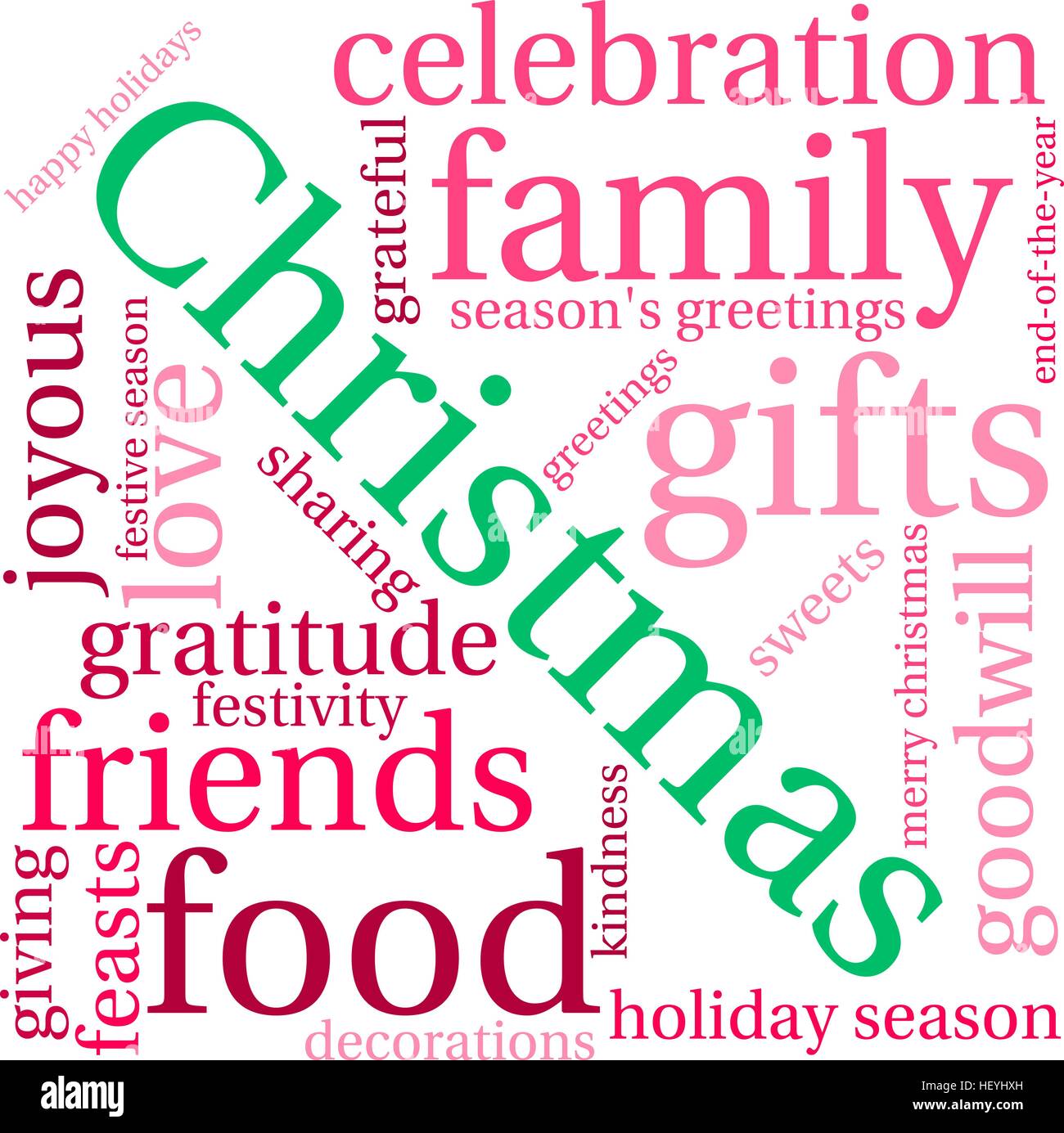 Christmas holidays word cloud on hi-res stock photography and images ...