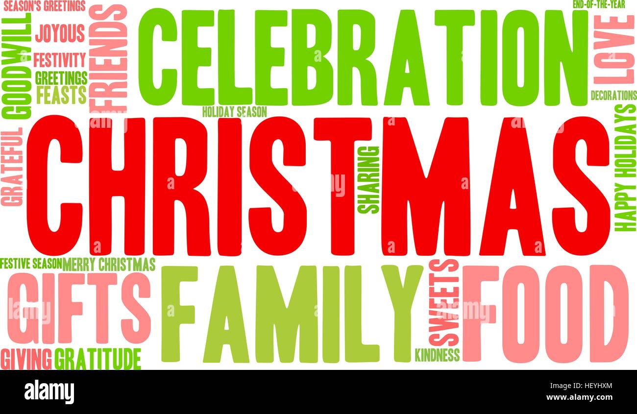 Christmas holidays word cloud on Stock Vector Images - Alamy