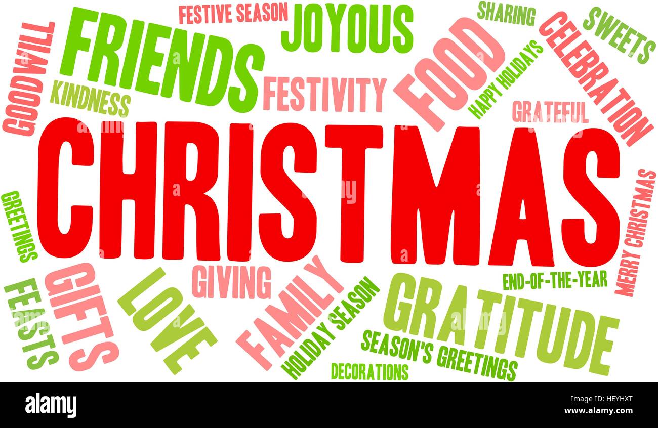 Christmas word cloud on a white background Stock Vector Image & Art - Alamy
