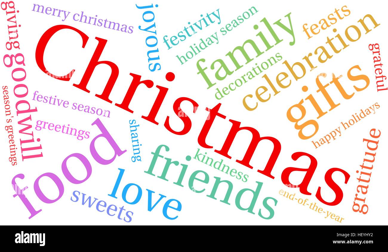 Christmas holidays word cloud on Stock Vector Images - Alamy