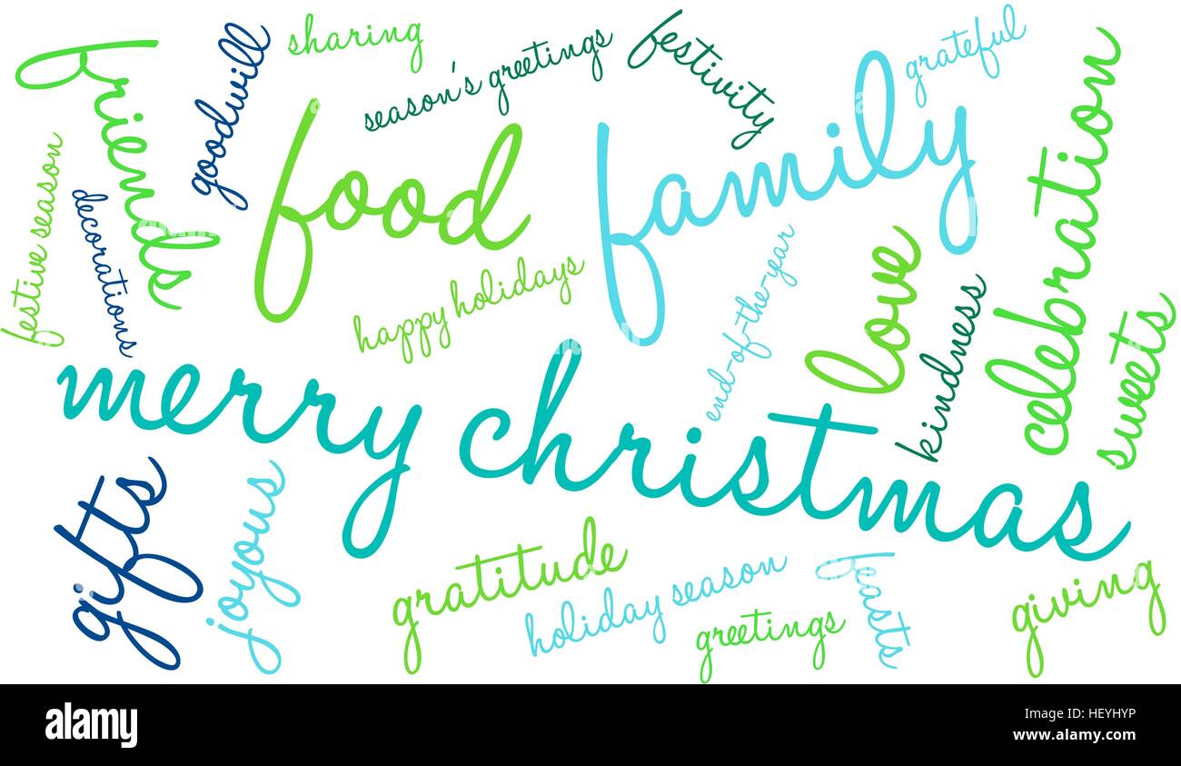 Merry Christmas word cloud on a white background Stock Vector Image ...