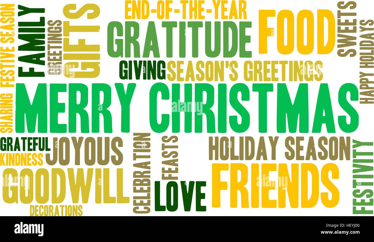 Merry Christmas word cloud on a white background Stock Vector Image ...
