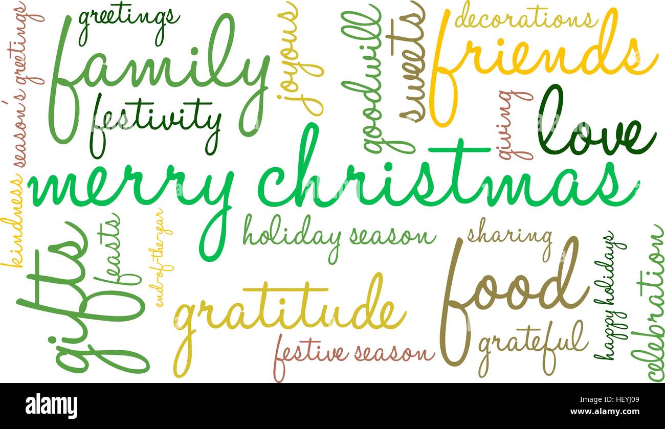 Merry Christmas word cloud on a white background Stock Vector Image ...
