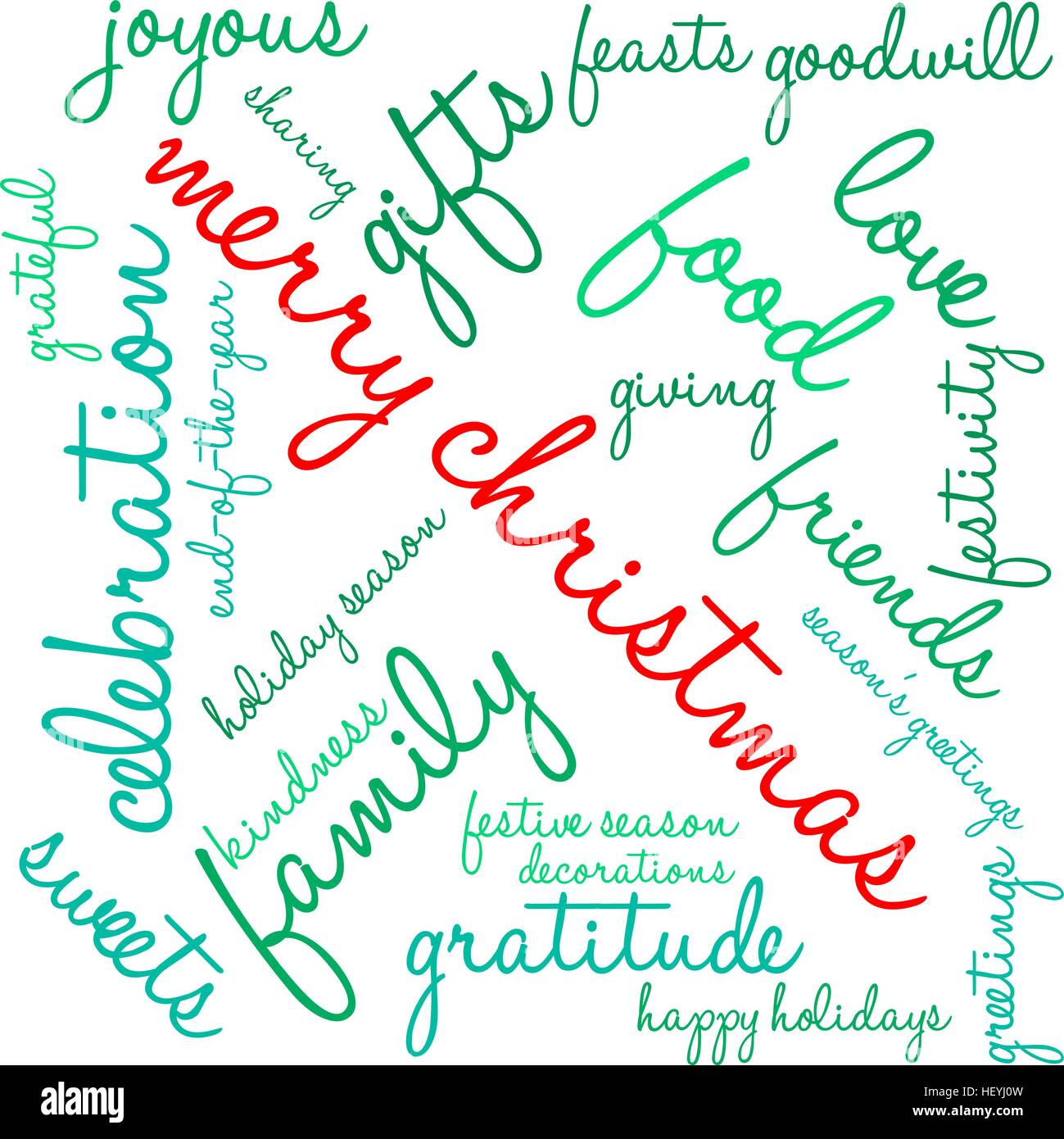 Merry Christmas word cloud on a white background Stock Vector Image ...